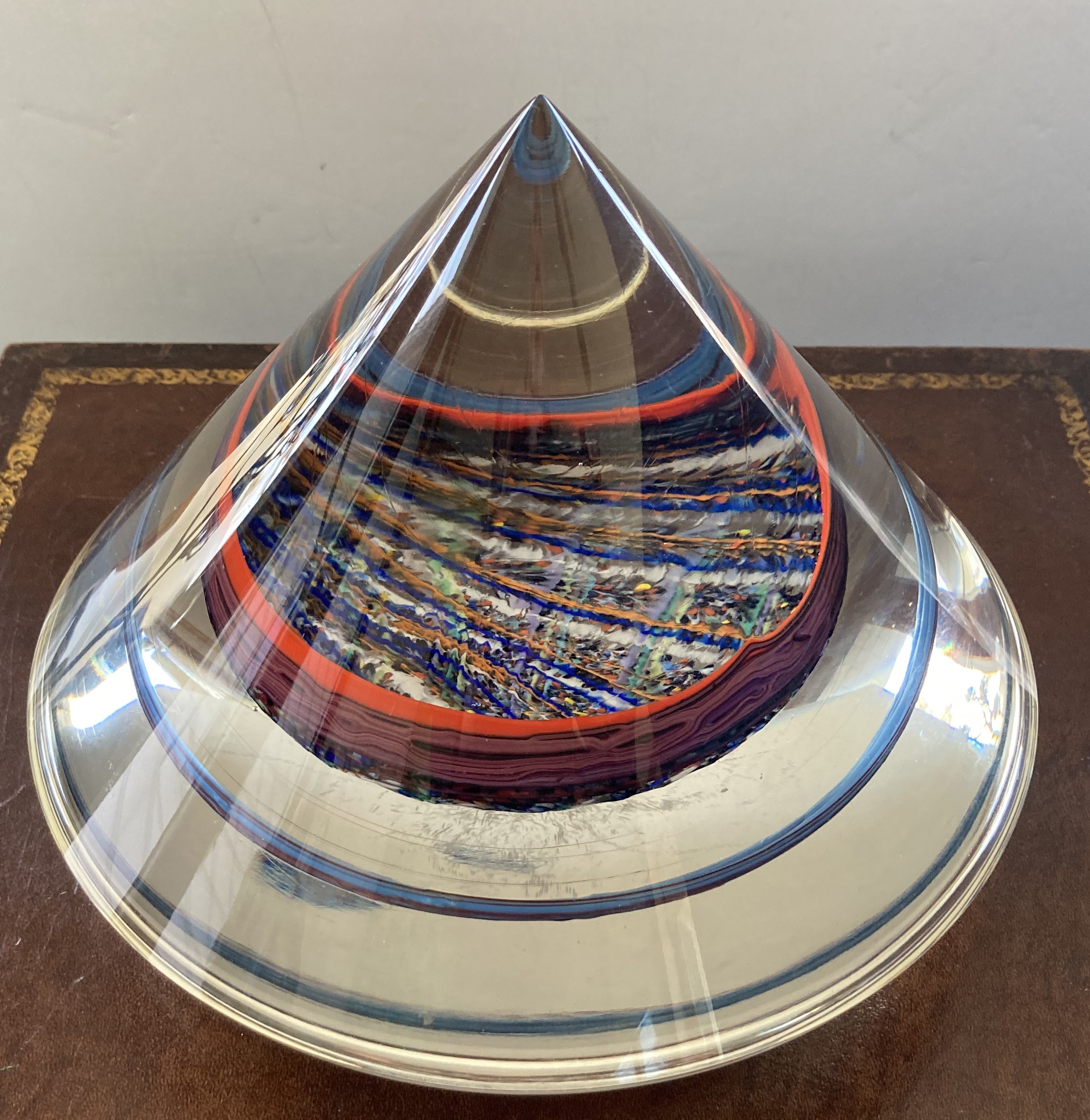 Conical Glass Sculpture, Czech Artist Michael Pavlik, 1985 : D'Antan ...