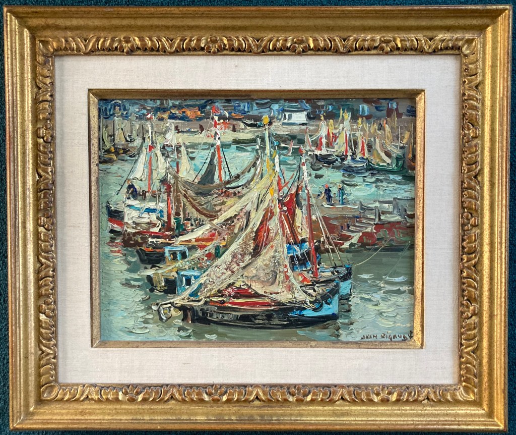 Honfleur, Marine Scene, French Post-Impressionist, Jean Rigaud, 1965 ...