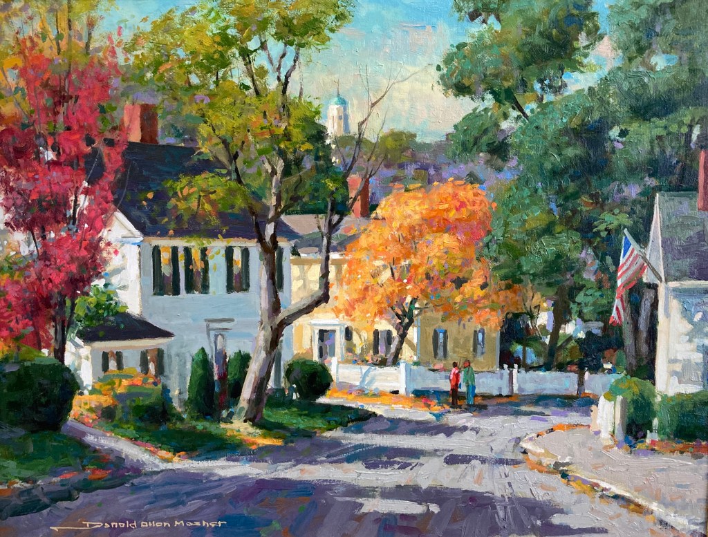 Autumn, Rockport Impressionist Donald Allen Mosher : D'Antan Art & Antiques