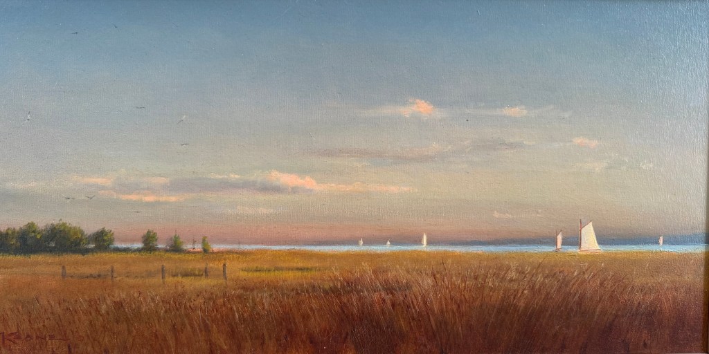 Cape Cod, Salt Grass & Cats, Michael Keane, 1988 : D'Antan Art & Antiques